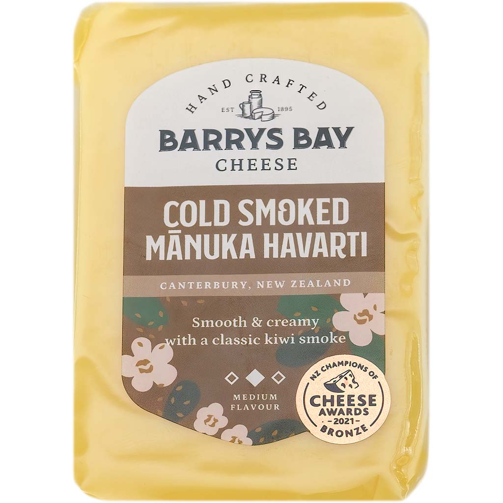 Cold Smoked Manuka Havarti – Barrys Bay Cheese